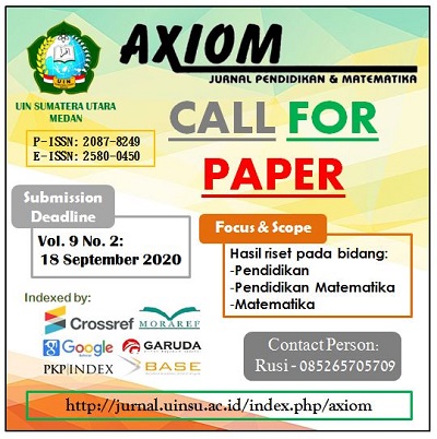 AXIOM : Jurnal Pendidikan dan Matematika